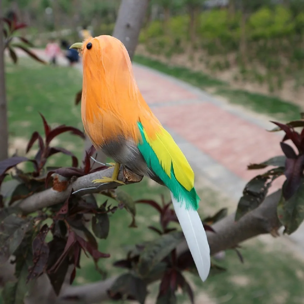 small-simulation-orange-bird-model-foam-feathers-cute-bird-doll-about ...