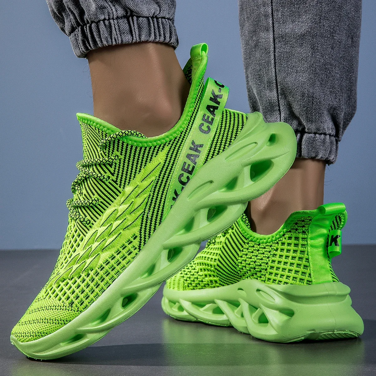 Green-Running-Jogging-Shoes-Casual-Sneakers-Men-Outdoor-Breathable-Mesh ...