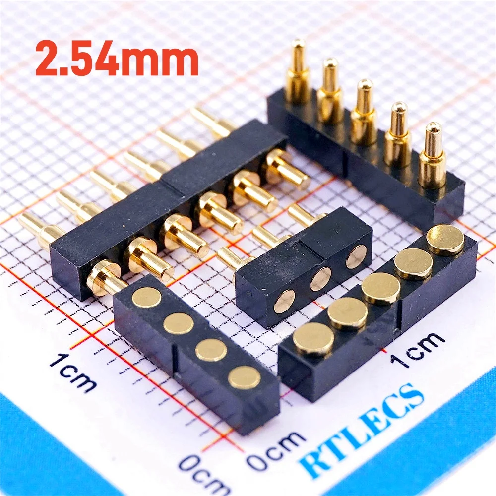 10-Pcs-Pogo-Pin-Connector-Battery-Spring-Loaded-Contact-DIP-Needle-PCB ...