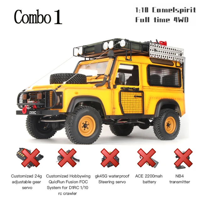 D1RC D90 Defender Camel Trophy 1/10 Rc Crawler Metal Rc Crawler.