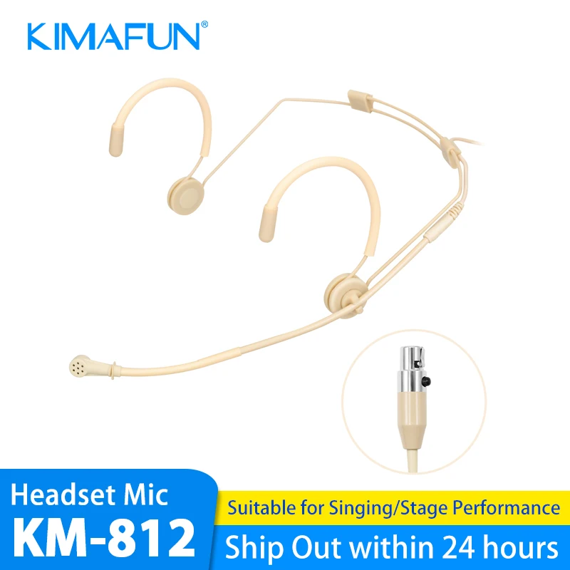 KIMAFUN Mini Head Wearing Wired Headset Microphone Condenser Micr for ...
