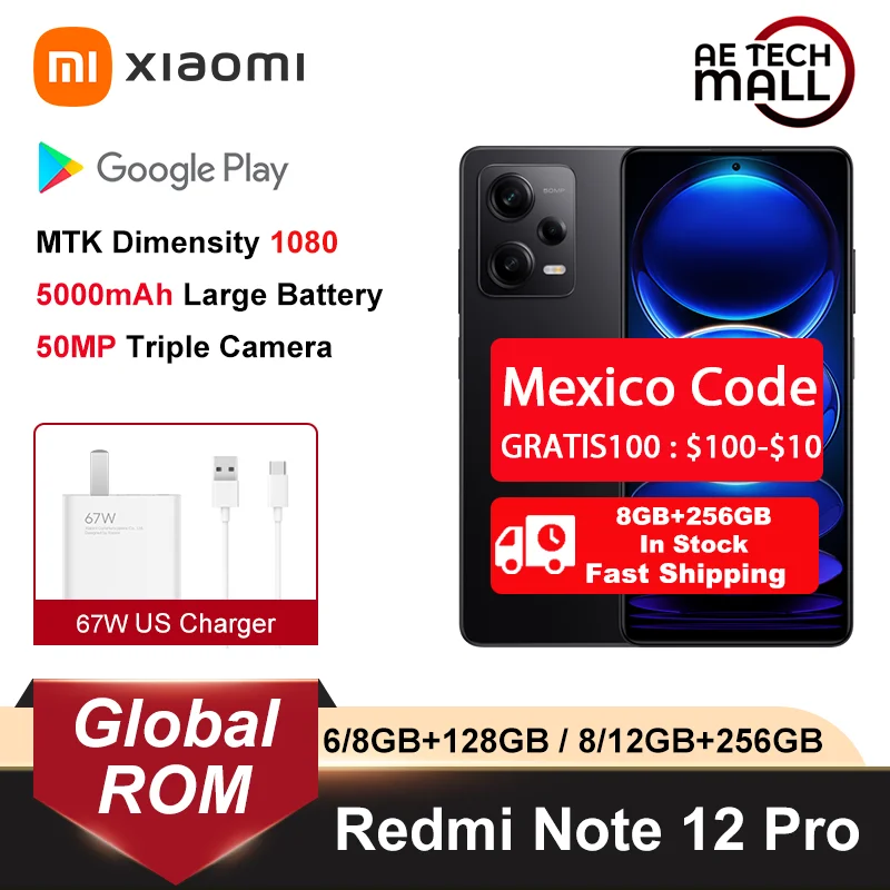 Global-ROM-Xiaomi-Redmi-Note-12-Pro-5G-128GB-256GB-MTK-Dimensity-1080-6 ...