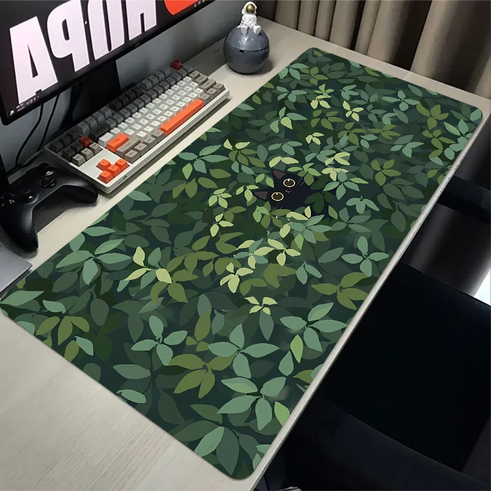 XXL-Size-Non-slip-Black-cats-Green-Desk-Mat-Nature-Mousepad-Notebook ...