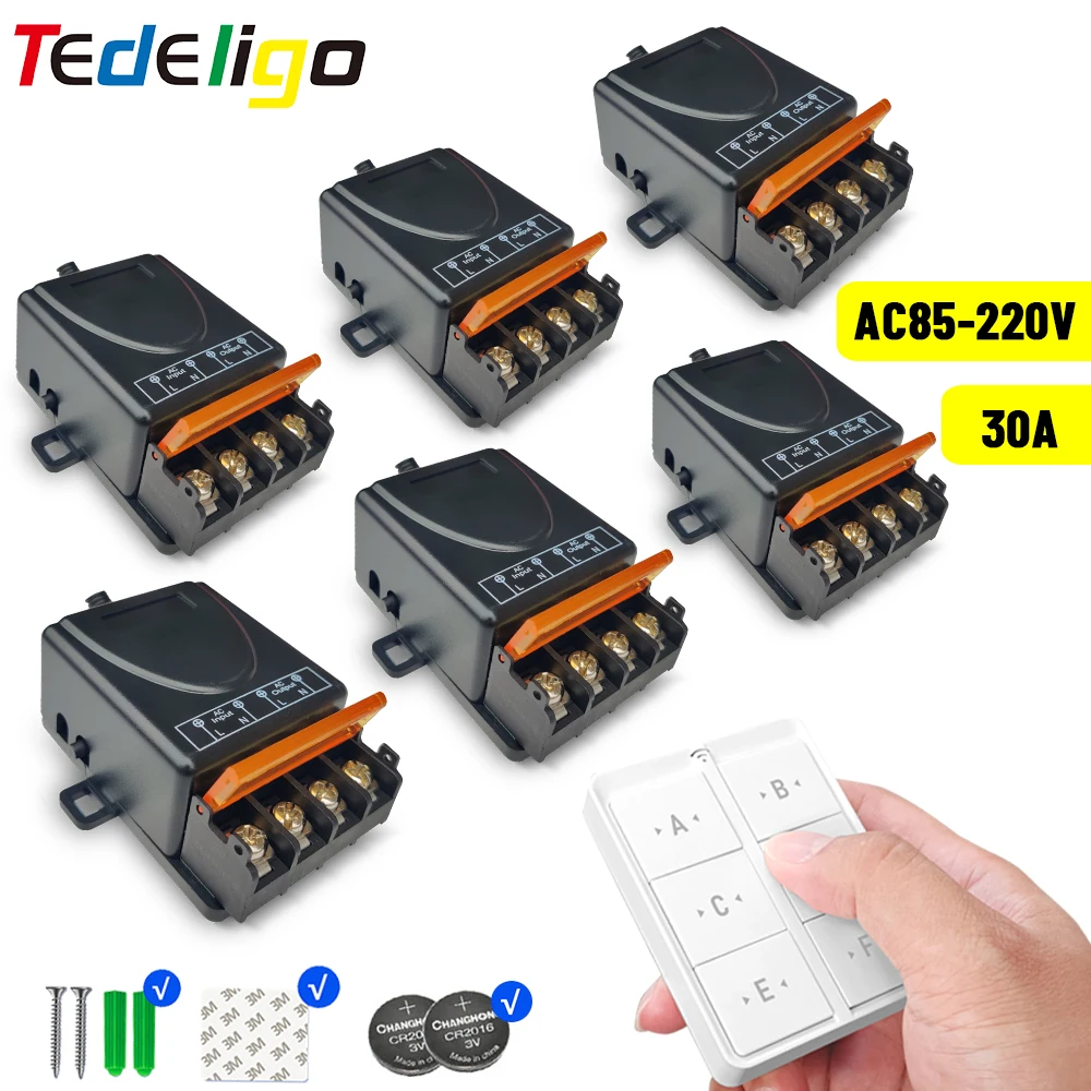 RF-Wireless-Remote-Control-Switch-433Mhz-AC-110V-220V-30A-High-power ...