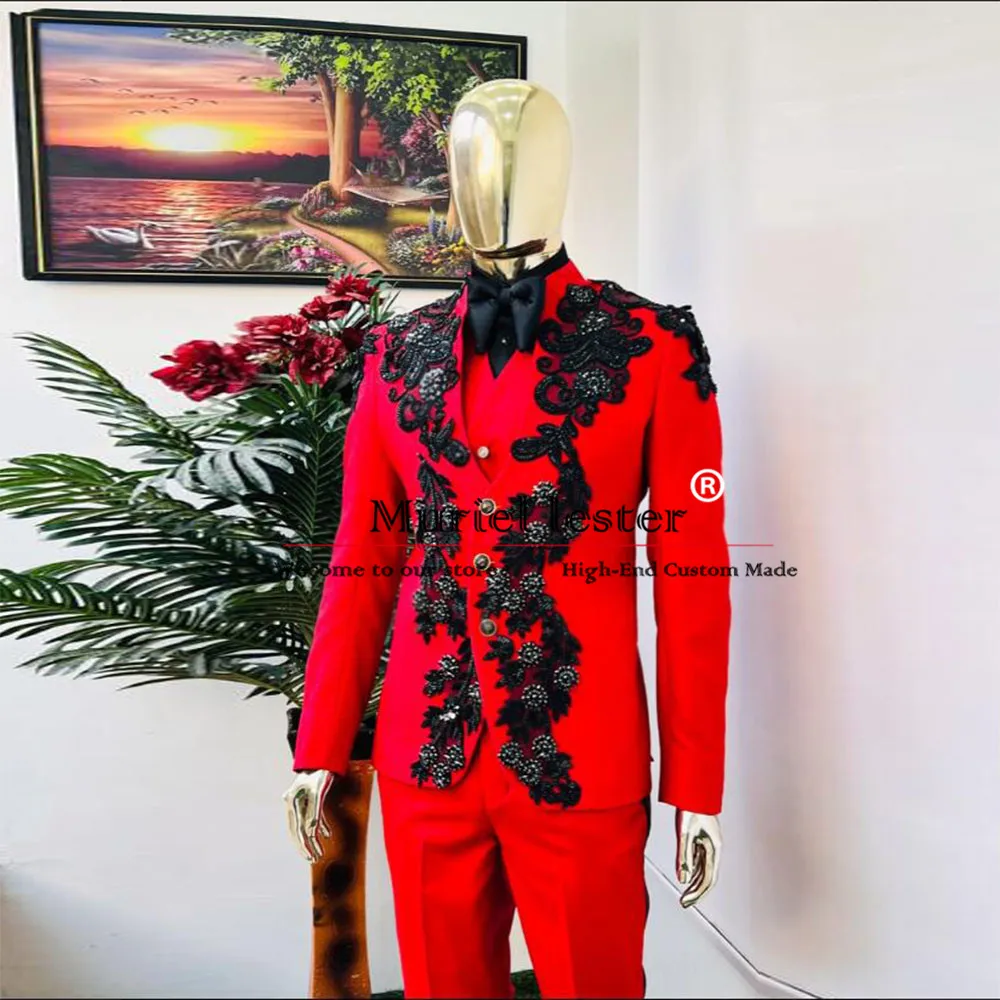 Red-Suits-Men-For-Wedding-Sparkly-Beaded-Crystals-Jacket-Vest-Pants-3 ...