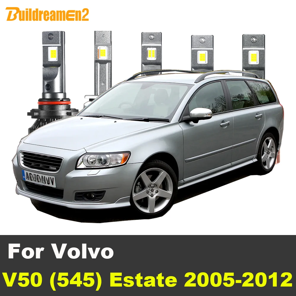 2 X 100W 20000LM Car Front Headlight No Error LED Head Light For Volvo ...
