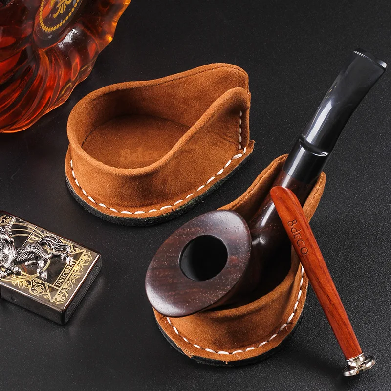 Cowhide-Tobacco-Smoking-Pipe-Holder-Stand-Rack-Portable-Pipes-Rack ...