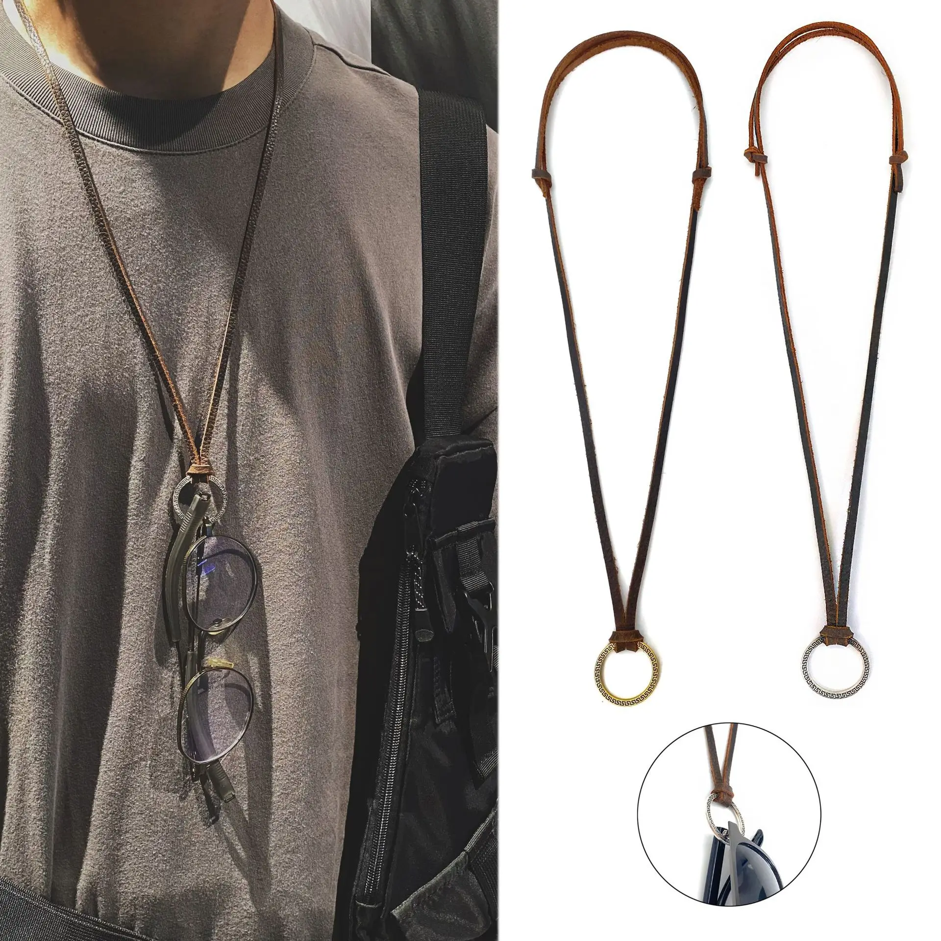 Fashion Hanging Neck Clip Glasses Bags Women Men Portable Sunglasses ...