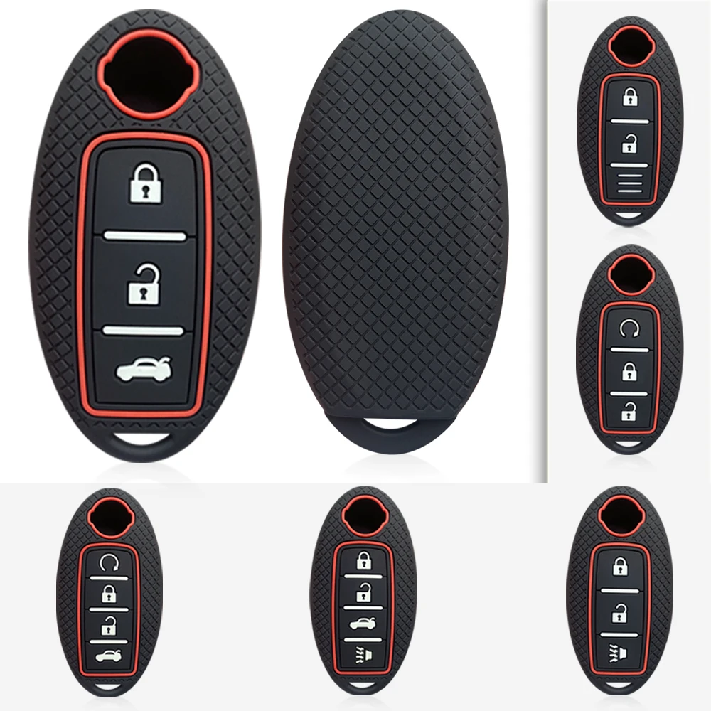 Silicone-Key-Case-For-Nissan-Tiida-Qashqai-J11-J10-Micra-Kicks-Altima-X ...