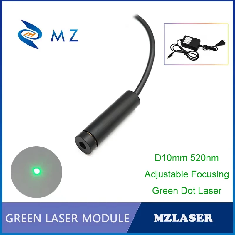 Green Dot Laser Diode Module Adjustable Focusing D10mm 520nm 5mw 10mw ...