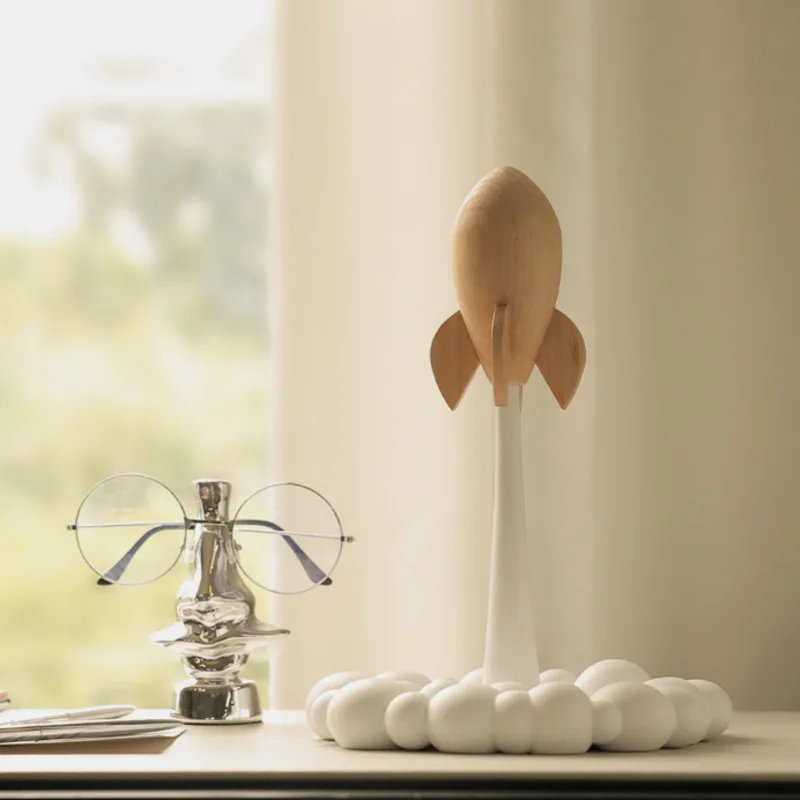 Nordic-Modern-Home-Decor-Creative-Rocket-Launching-Model-Resin-Rocket ...