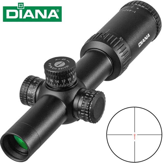 DIANA 6-24x42 AO Tactical Riflescope Mil-Dot Reticle Optical Sight ...
