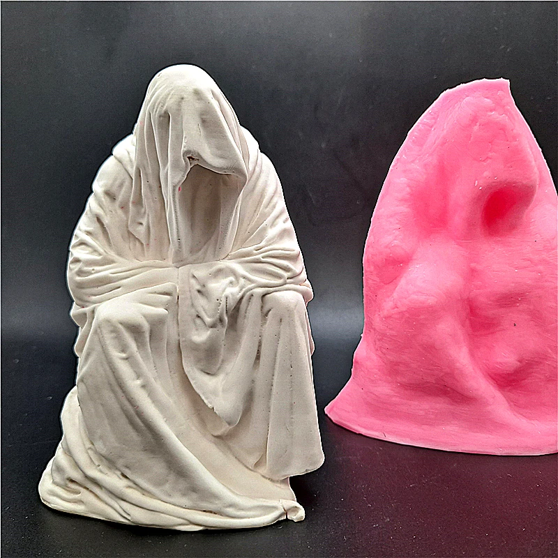 Ghost-Wizard-Death-Silicone-Mold-Remake-Gypsum-Aromatherapy-Candle ...