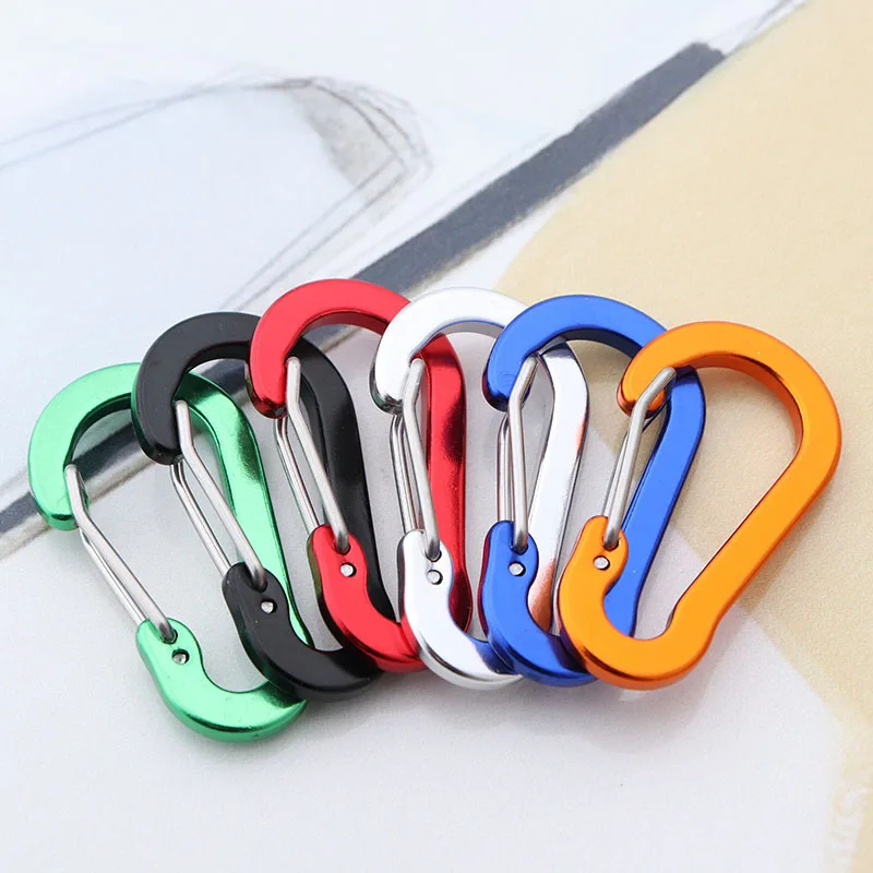 6pcs-Carabiner-Keychain-Key-Chain-Fishing-Carabiners-Small-Carabiner ...