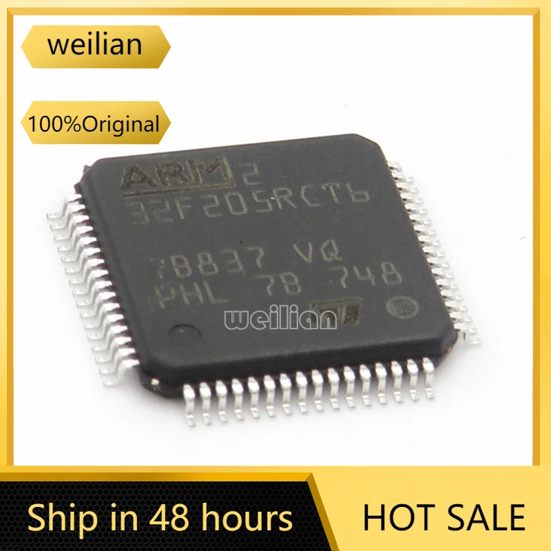 STM32F205RCT6-Genuine-32F205RCT6-Chip-LQFP64-Microcontroller-Single ...