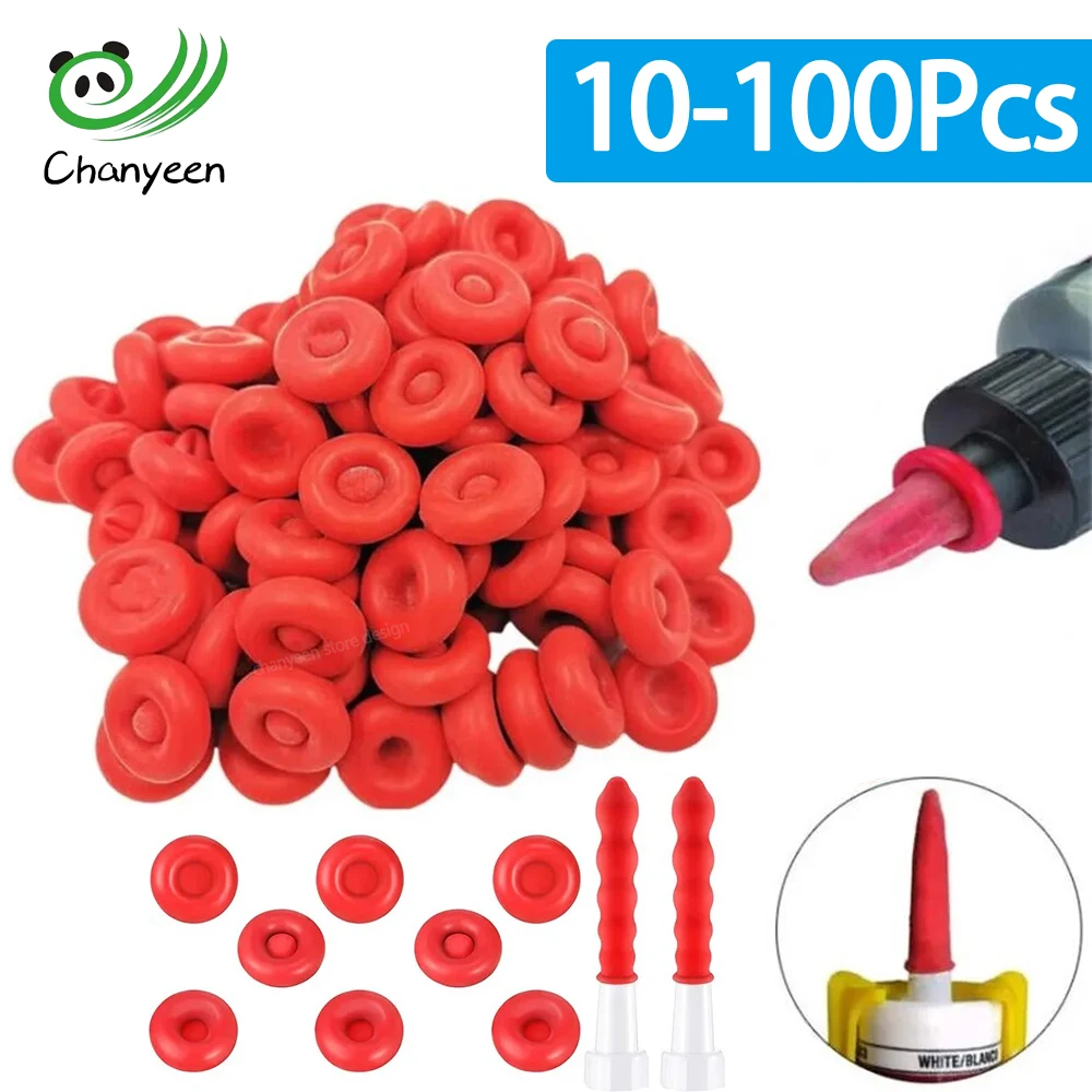 10-100pcs-Caulking-Gun-Nozzles-Cap-Red-Caulk-Saving-Caulk-Saver-Tube ...