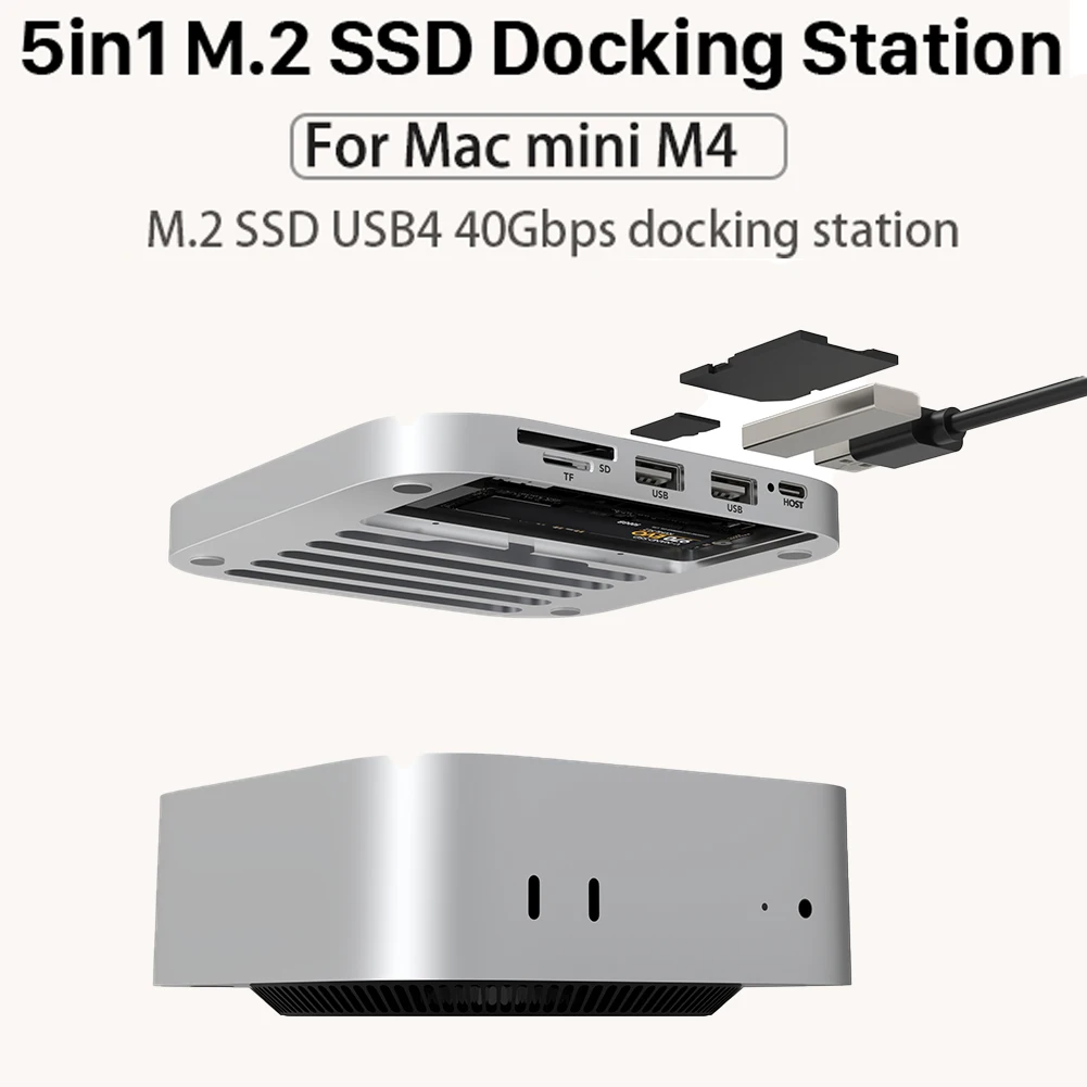 USB C Hub with M.2 Enclosure Type C Docking Station NVME M.2 SSD Case ...