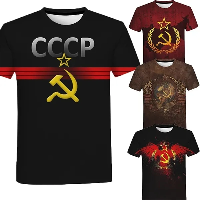 New-Men-Women-Children-T-Shirt-Summer-CCCP-Russian-3D-T-Shirts-USSR ...