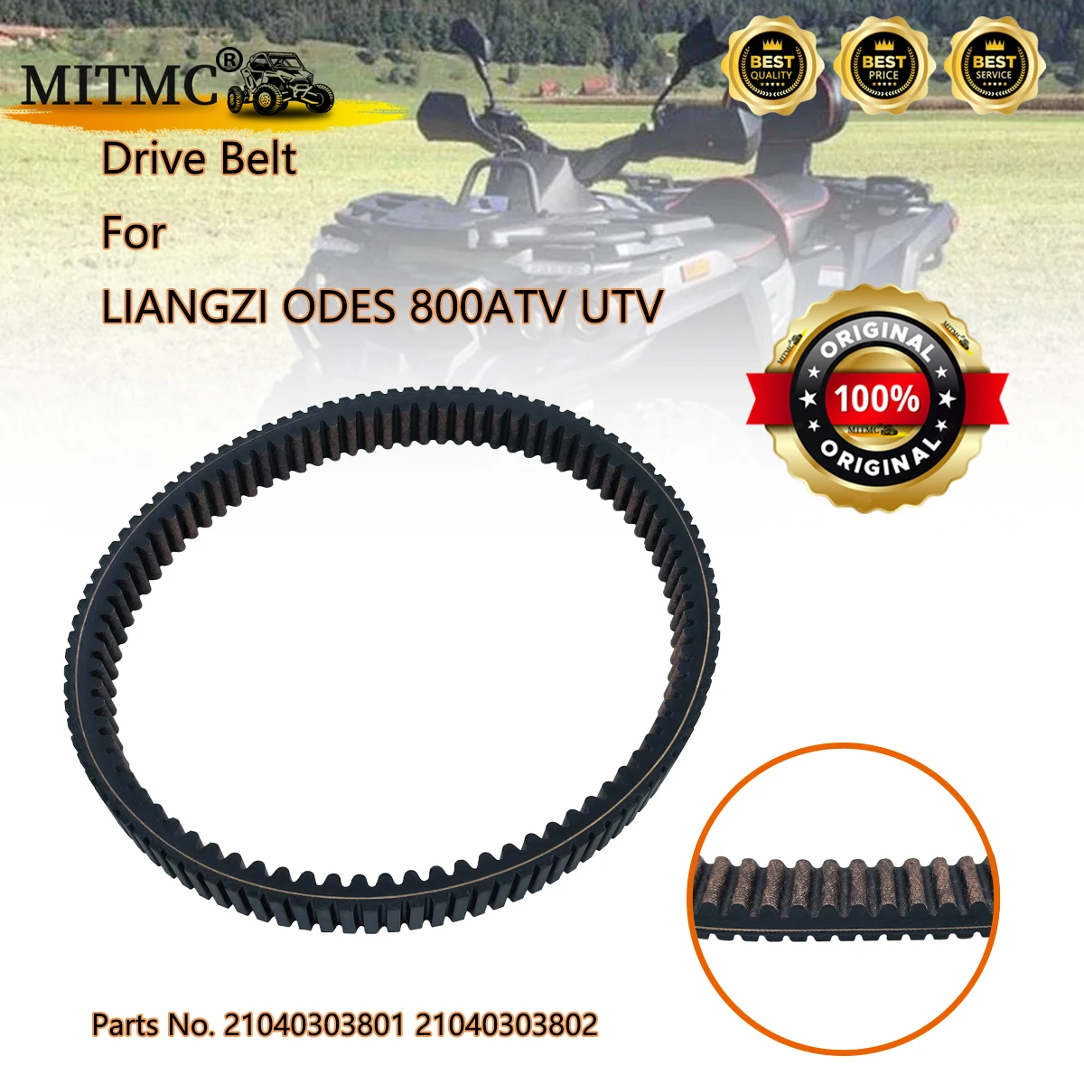 MITMC Original CVT Drive Belt CVT Drive Belt For LIANGZI ODES 800ATV ...