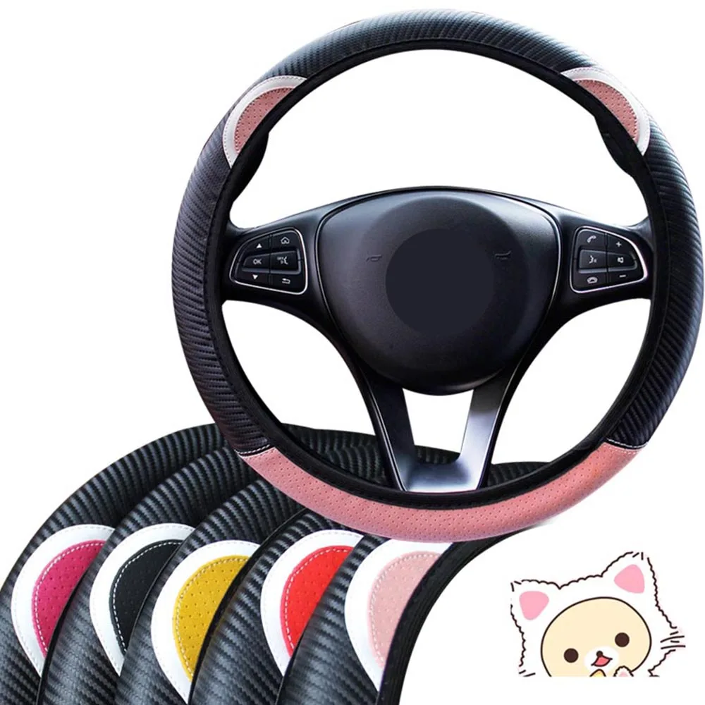Cute-Cartoon-Cat-Ear-Car-Steering-Wheel-Handle-Covers-Auto-Decoration-5 ...