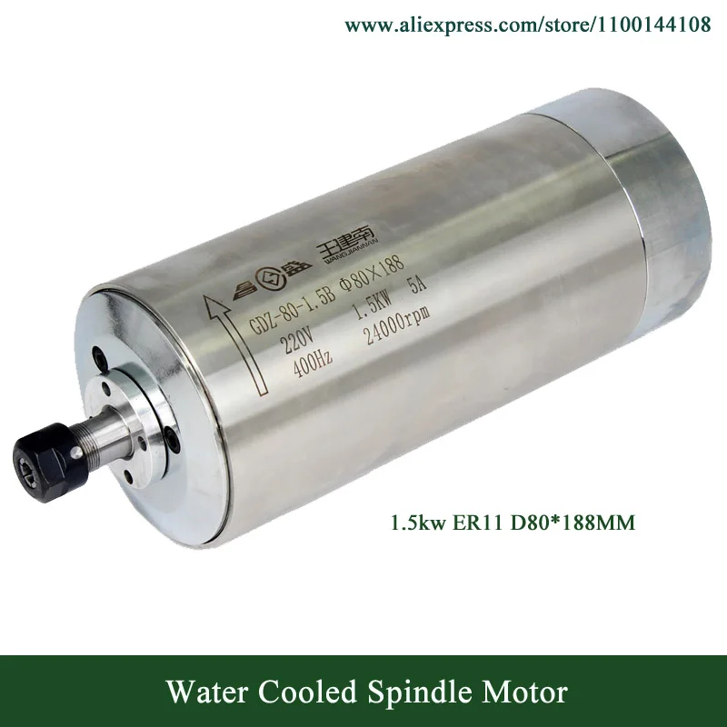 GDZ-80-1.5 ChangSheng 1.5KW ER11 D80 x 188mm 24000rpm Water Cooled ...