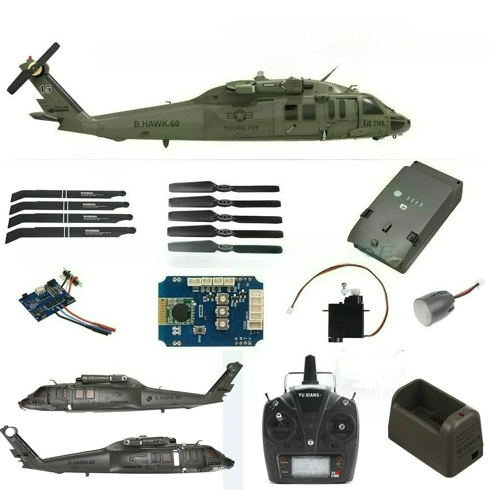 YuXiang F09 F09V Helicopter UH60-Black Hawk Accessories Body Battery ...