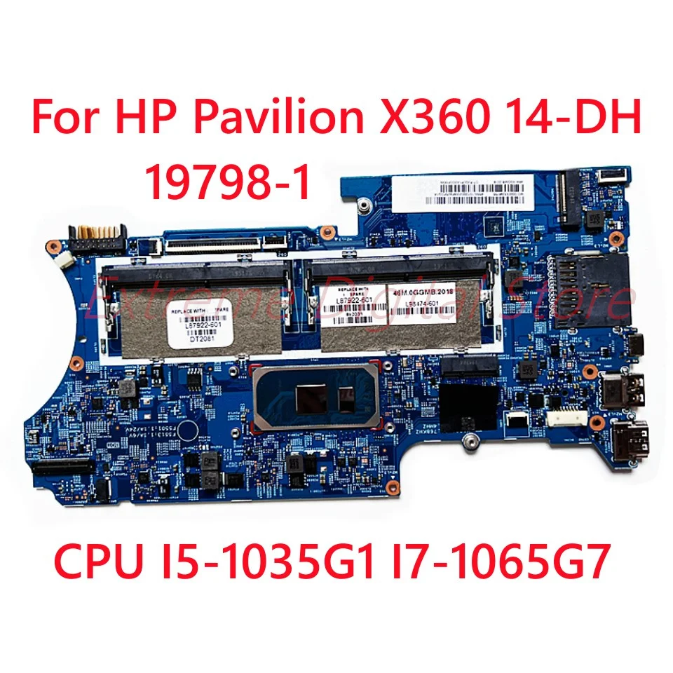 For HP Pavilion X360 14 DH Laptop motherboard 19798 1 with CPU I5 ...