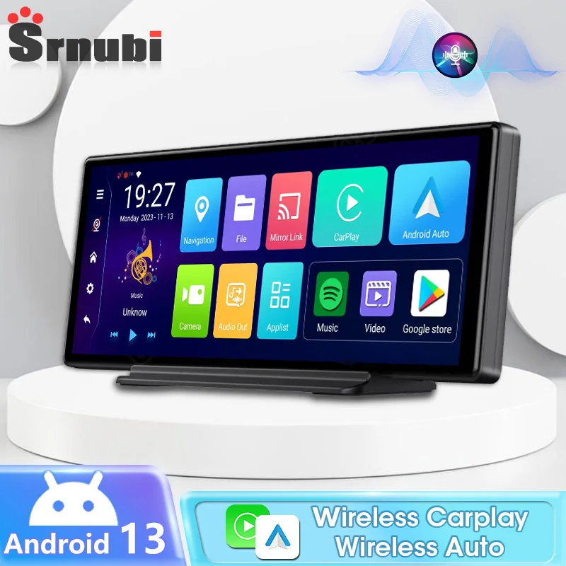 10.26" 8 Core 4+64 Car Android 13 System Wireless CarPlay Android Auto Rear Camera WiFi GPS FM ...