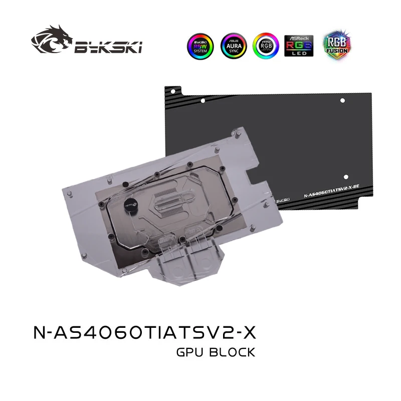 Bykski GPU Water Block Use for ASUS RTX4060 Ti ATS O8G-V2-GAMING Video ...