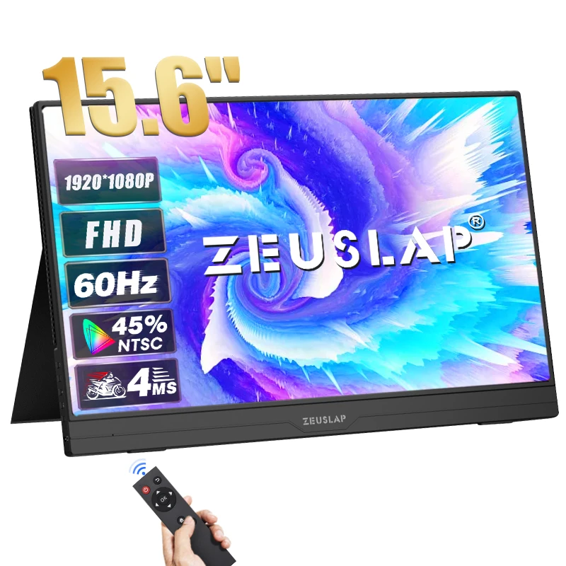 Zeushapap ultrafinos monitor portátil 15.6 polegada toque fhd hdr ips ...