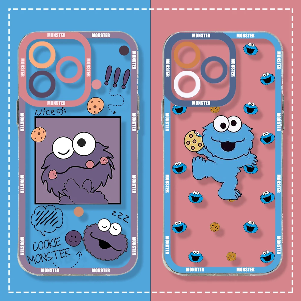 Cartoon-Cookie-M-Monster-Phone-Case-for-IPhone-15-14-13-12-Mini-11-Pro ...