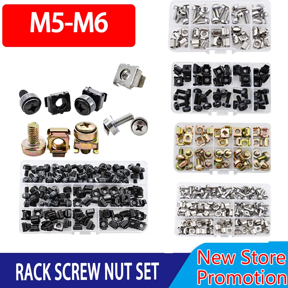 M5-M6-Phillips-Rack-Screw-Nut-Fastening-Bolts-Washers-Metric-Square ...