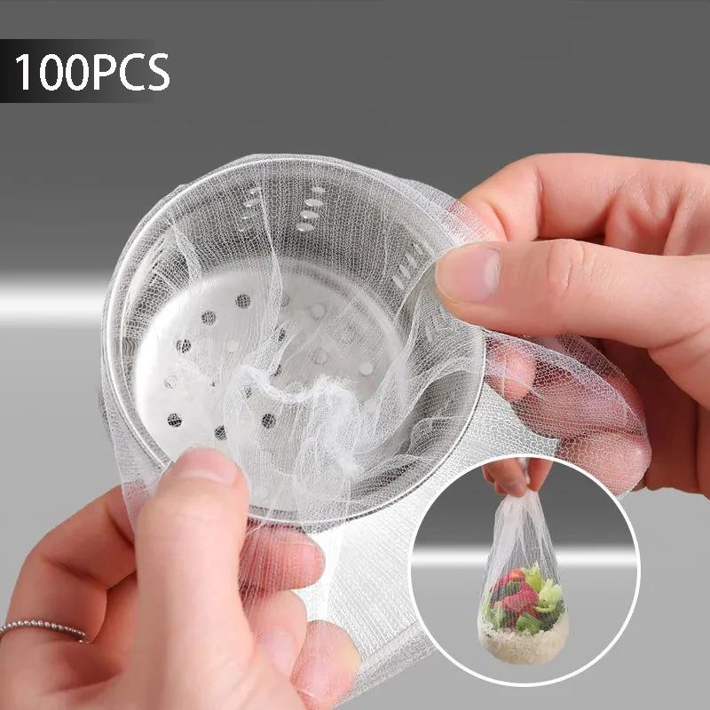 100/30pcs Disposable Sink Filter Mesh Bag Strainer Waste Filter ...