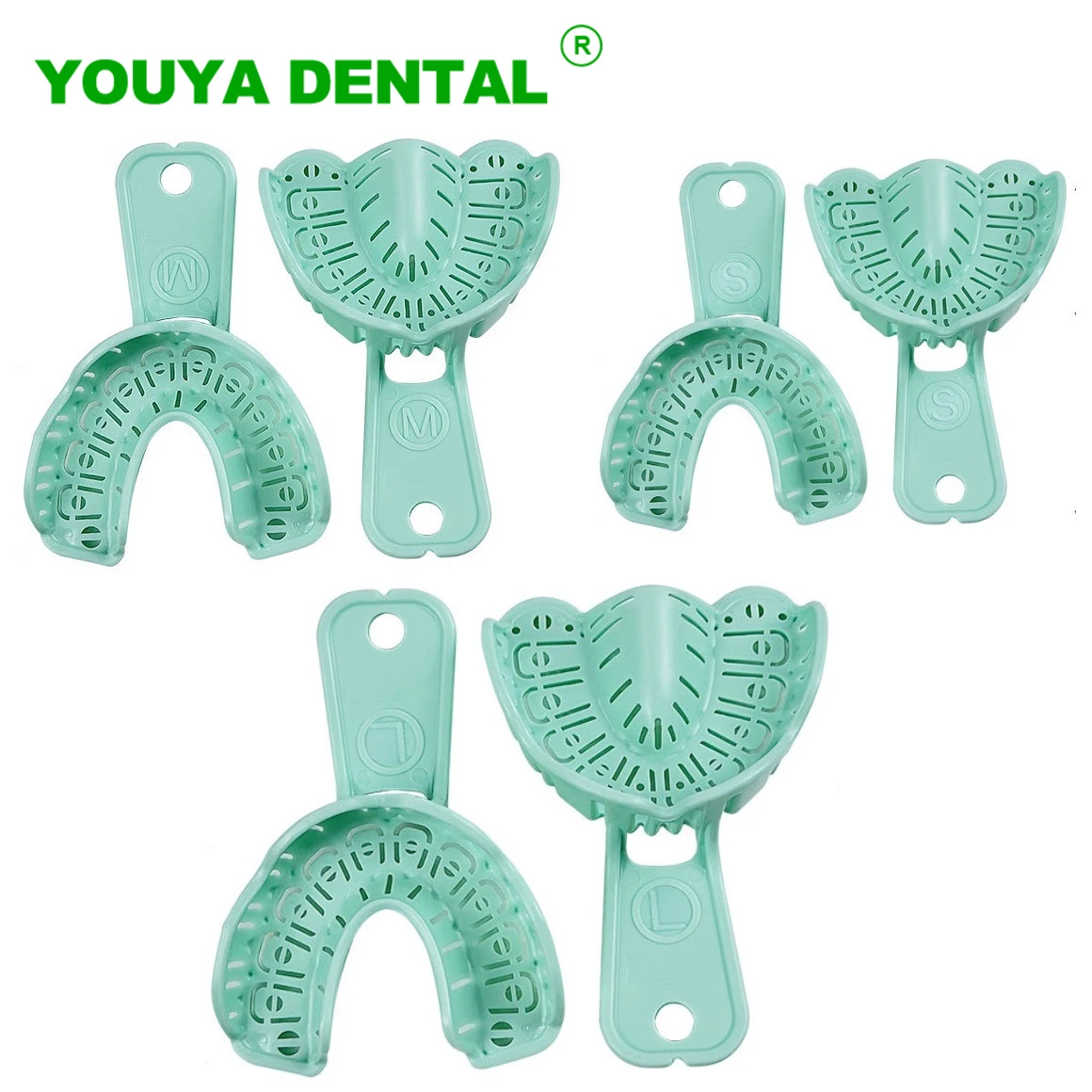 6pcs-set-Dental-Implant-Tray-Impression-Trays-Plastic-Teeth-Holders ...