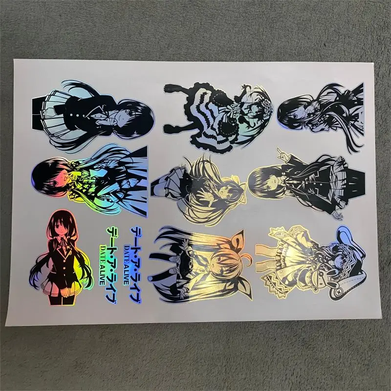 DATE-A-LIVE-Laser-Anime-sticker-Tokisaki-Kurumi-Car-Phone-Vinyl-Decor ...