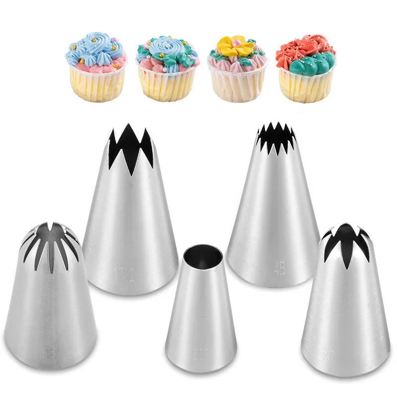 Stainless-Steel-Pastry-Tools-Decoration-Accessories-Cream-Nozzle-Kit ...