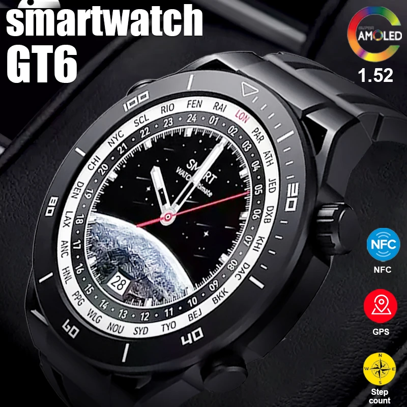 Para-Huawei-SmartWatch-hombres-GT6-PRO-Bluetooth-llamada-br-jula-GPS ...