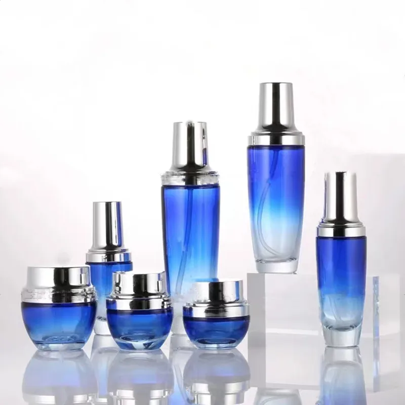 7pcs-lot-Glass-Cosmetic-Container-Empty-Face-Cream-jar-Spray-Lotion ...