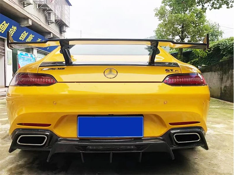 For Mercedes Benz AMG GT GTS GTC GTR 2015-2023 High Quality REAL Carbon Fiber Rear Diffuser ...