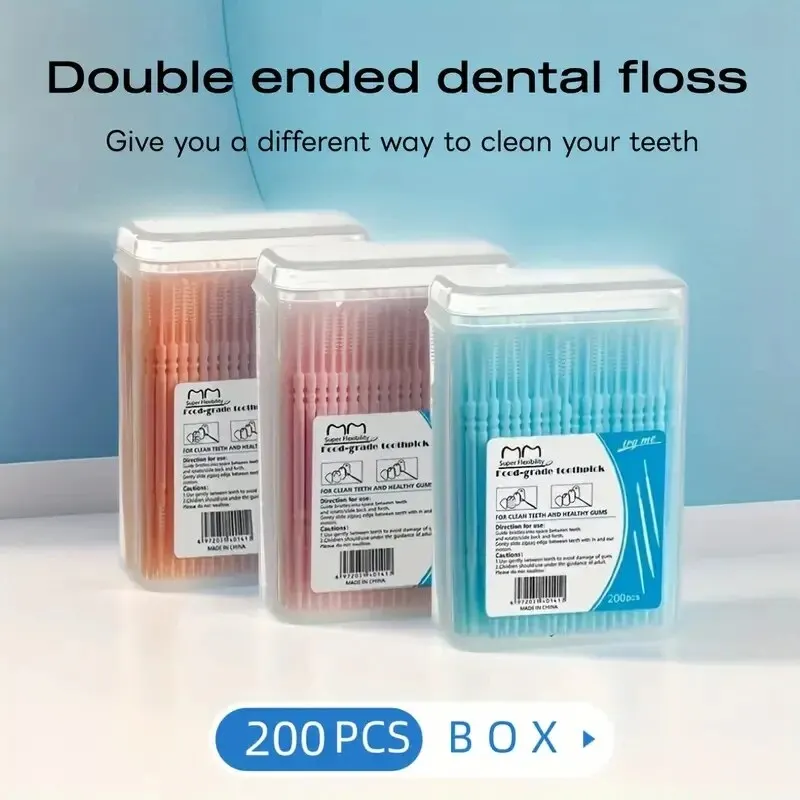 Plastic-Toothpick-Brush-200-PCs-Boxed-Plastic-Toothpick-Disposable ...