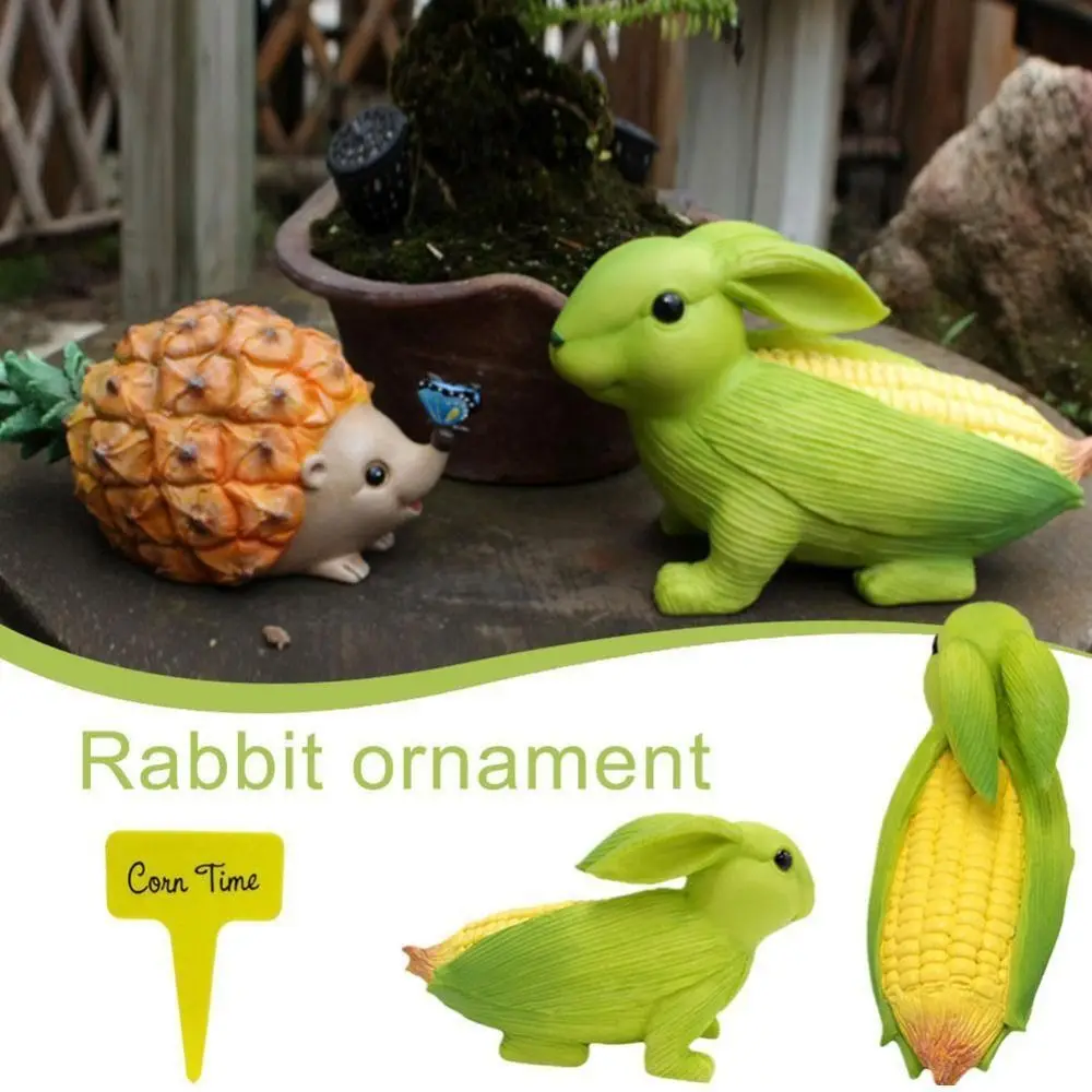 Resin-Corn-Rabbit-Figurine-Gift-Crafts-Corn-Shape-Bunny-Ornament-Animal ...