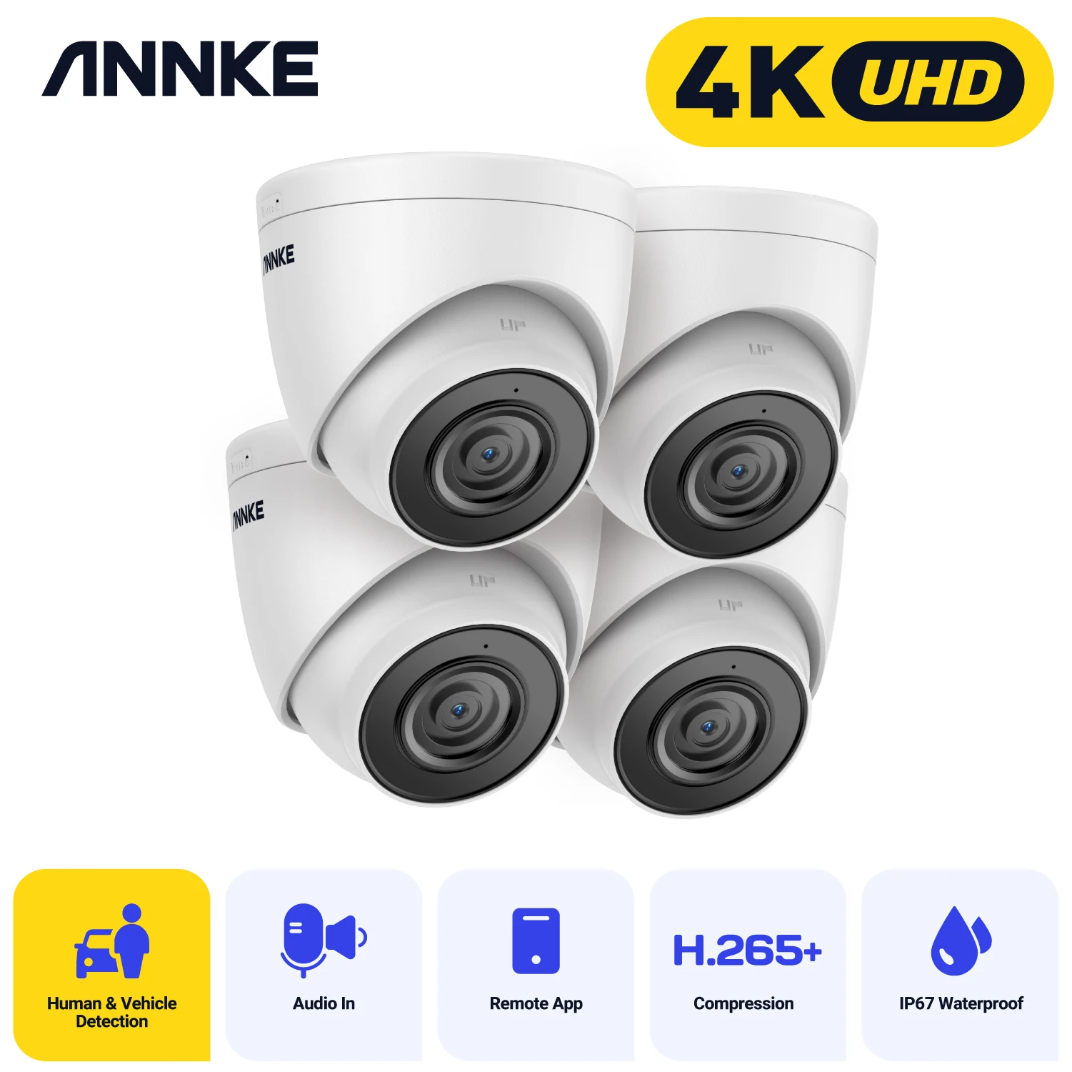 ANNKE-4K-IP-Camera-Outdoor-Indoor-Weatherproof-Turret-4K-Video ...