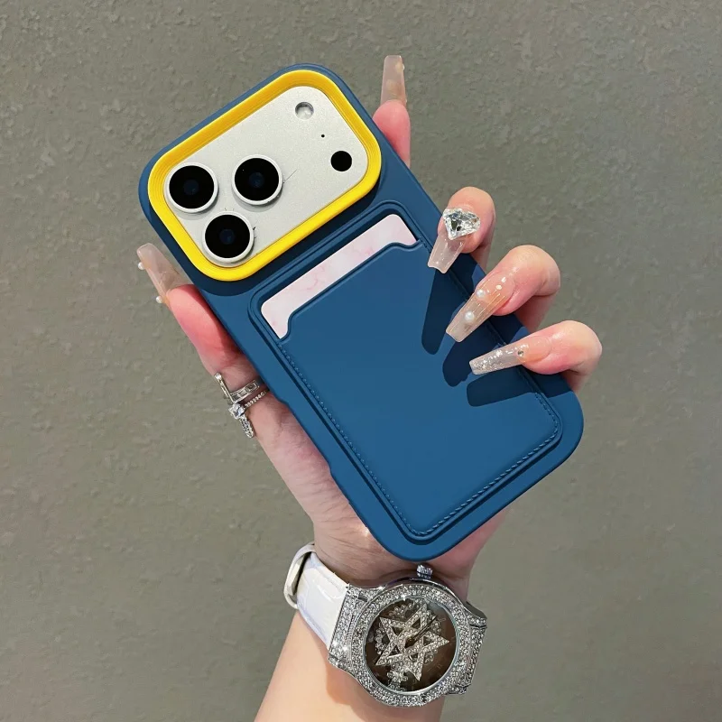 Funda de teléfono con bolsillo para fotos y tarjetero de lujo para ...