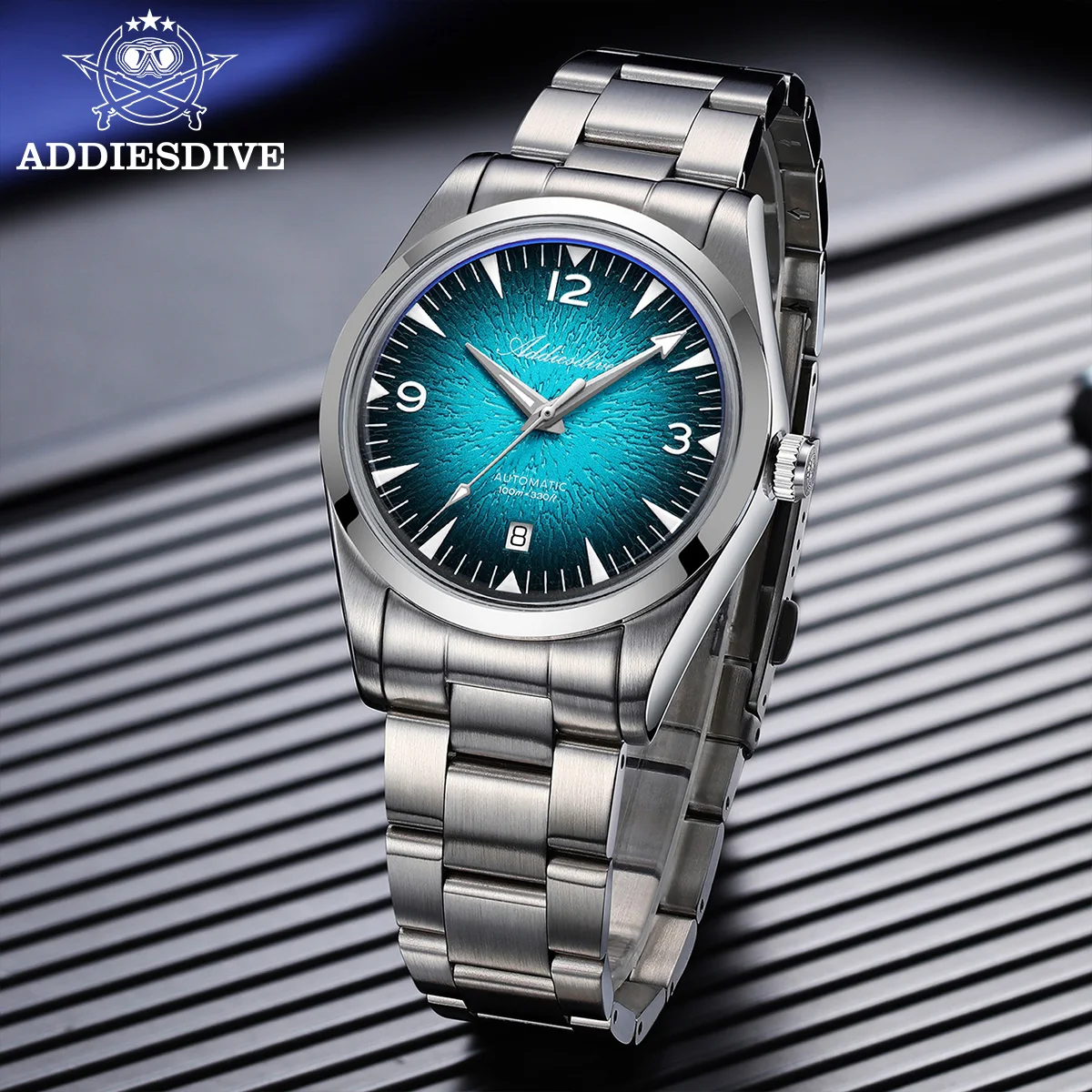 ADDIESDIVE Luxury Automatic Mechanical Watch Japan 8215 Ocean Wave Dial ...