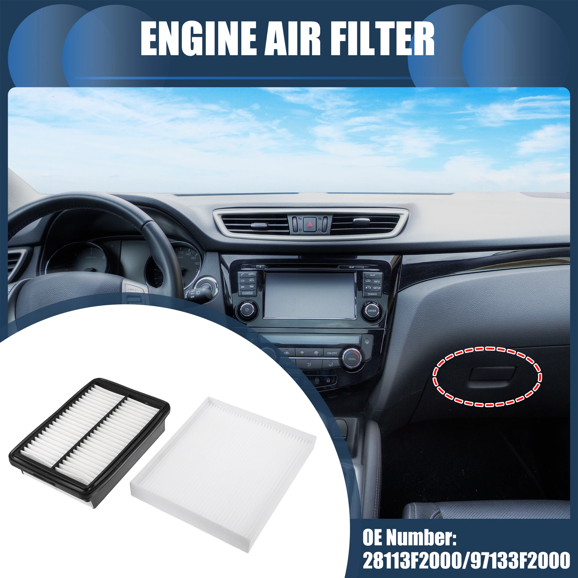 X-Autohaux-Car-Air-Intake-Filter-28113F2000-97133F2000-for-KIA-for ...