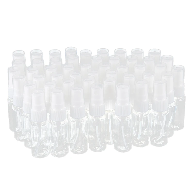 50-pack Empty Clear Plastic Fine Mist Spray Bottles With Microfiber ...