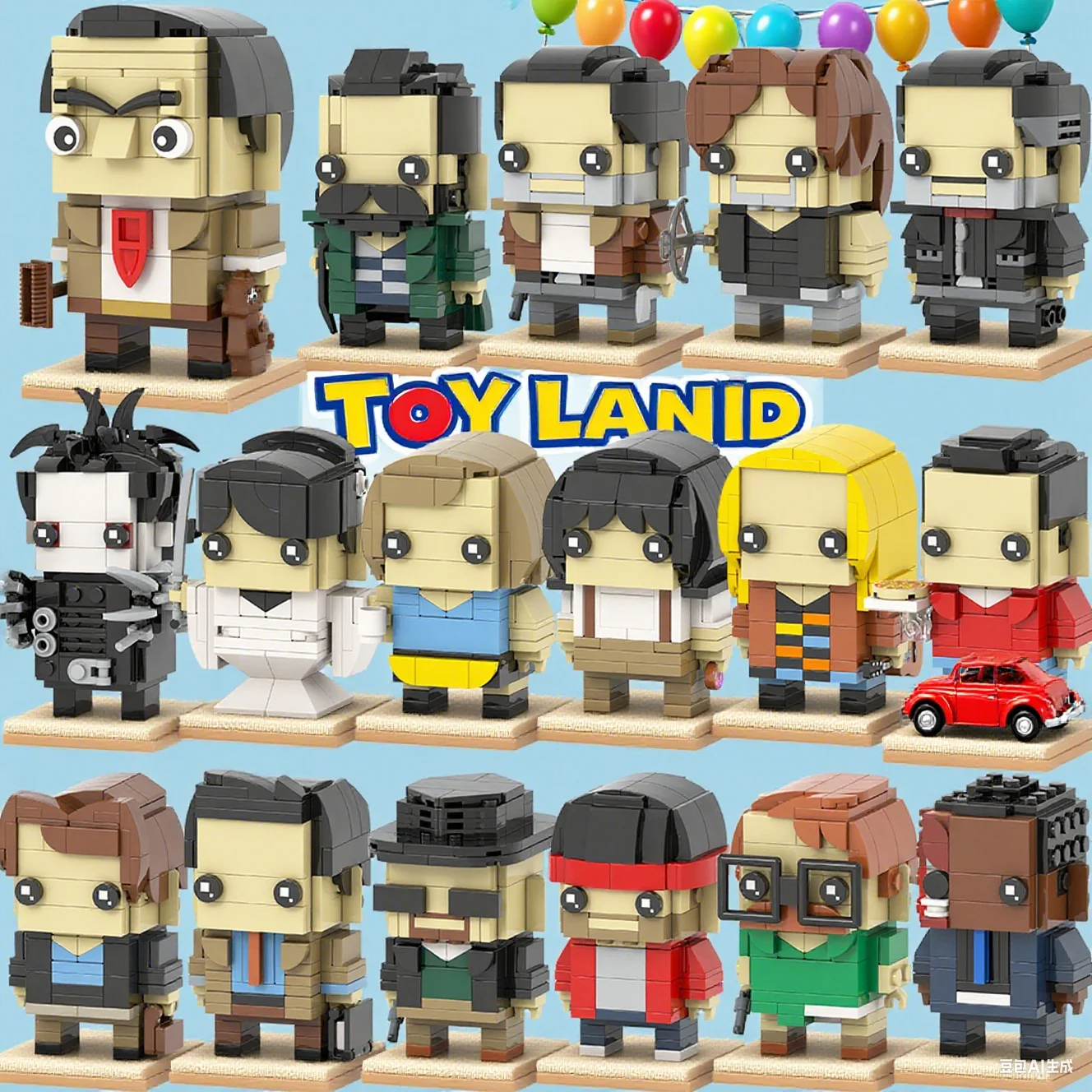 MOOXI TV Movie Characters Brickheadzed Breaking Bad Mr. Bean The Boys ...