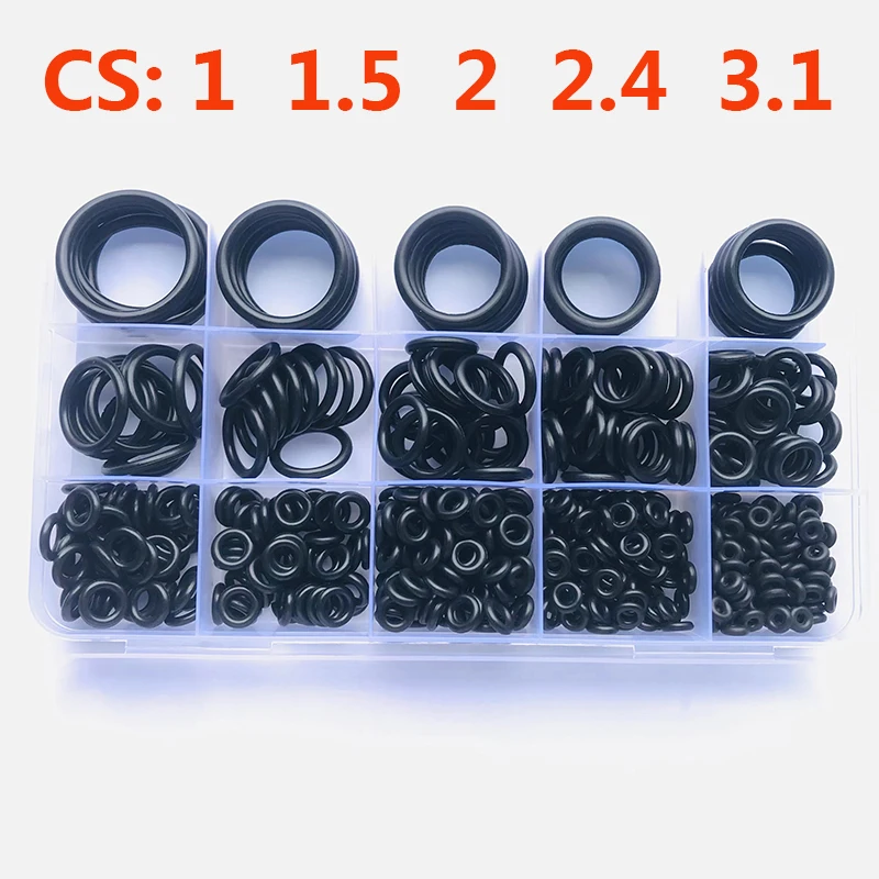 NBR O Ring Seal Gaske Set Thickness CS 1 1.5 2.4 3.1 mm Nitrile Rubber ...