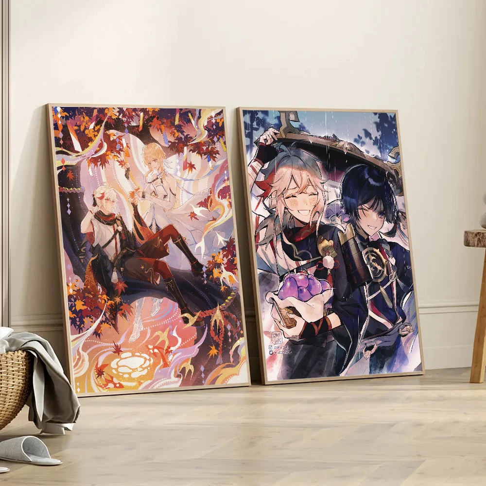 Genshin-Impact-Kaedehara-Kazuha-Poster-Anime-Posters-Sticky-Waterproof ...