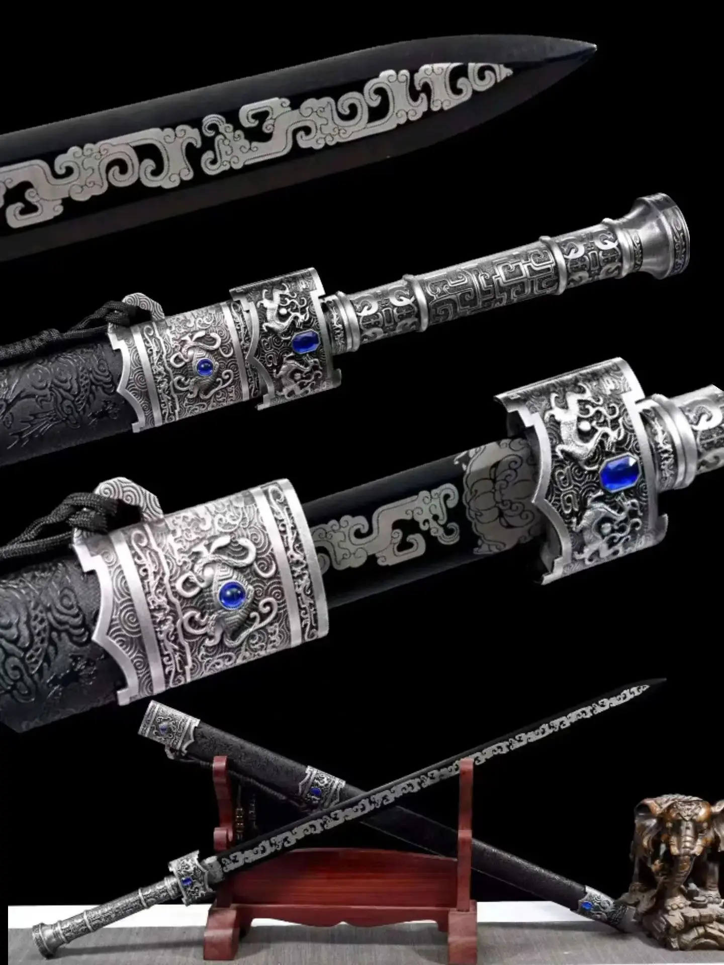 Chinese-King-Yue-Kungfu-Battle-Sword-Six-Sided-Real-Multi-Refined-High ...